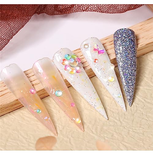 EDFBUYKRS 10PCS Nail Set,Glow in The Dark Glitter Luminous Nail Glitter Chunky Glitter Craft 10 Colors Fluorescent Nail…