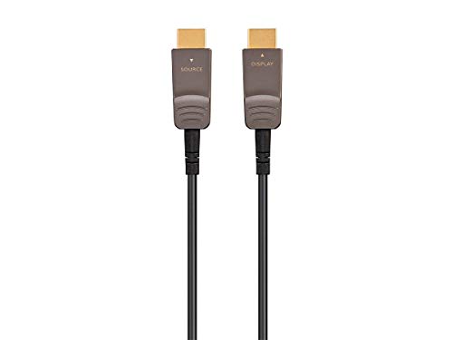 Monoprice Ultra High Speed HDMI Cable - 20 Feet - Black, 8K@120Hz, Dynamic HDR, 48Gbps, Fiber Optic, Earc, AOC, Ycbcr 4: - Slimrun AV Series