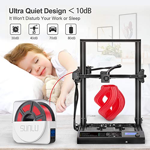 SUNLU Filament Dryer Box with Fan for 3D Printer Filament, Upgraded Filament Dehydrator Storage Box for 3D Filament 1.75 2.85 3.00mm, Keeping Filament Dry During 3D Printing, S1 Plus, White