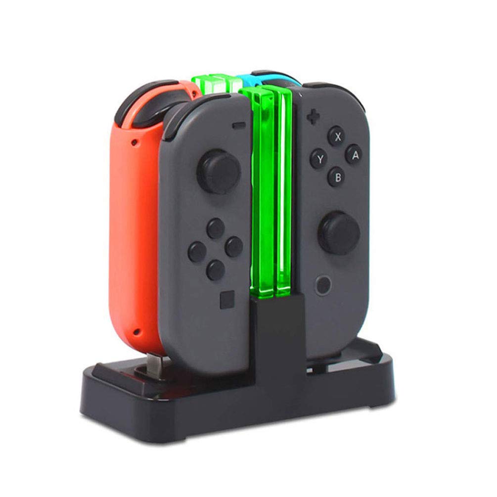 4 in 1 Charging Dock for Nintendo OLED Switch and Switch 2017 Joy Con, Vanjunn Joy Con Controller Charger Stand Station