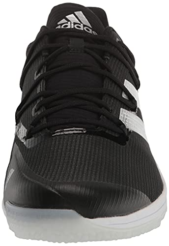adidas Men's Adizero Afterburner 8 Turf Baseball Shoe, Black/Silver Metallic/White, 11.5