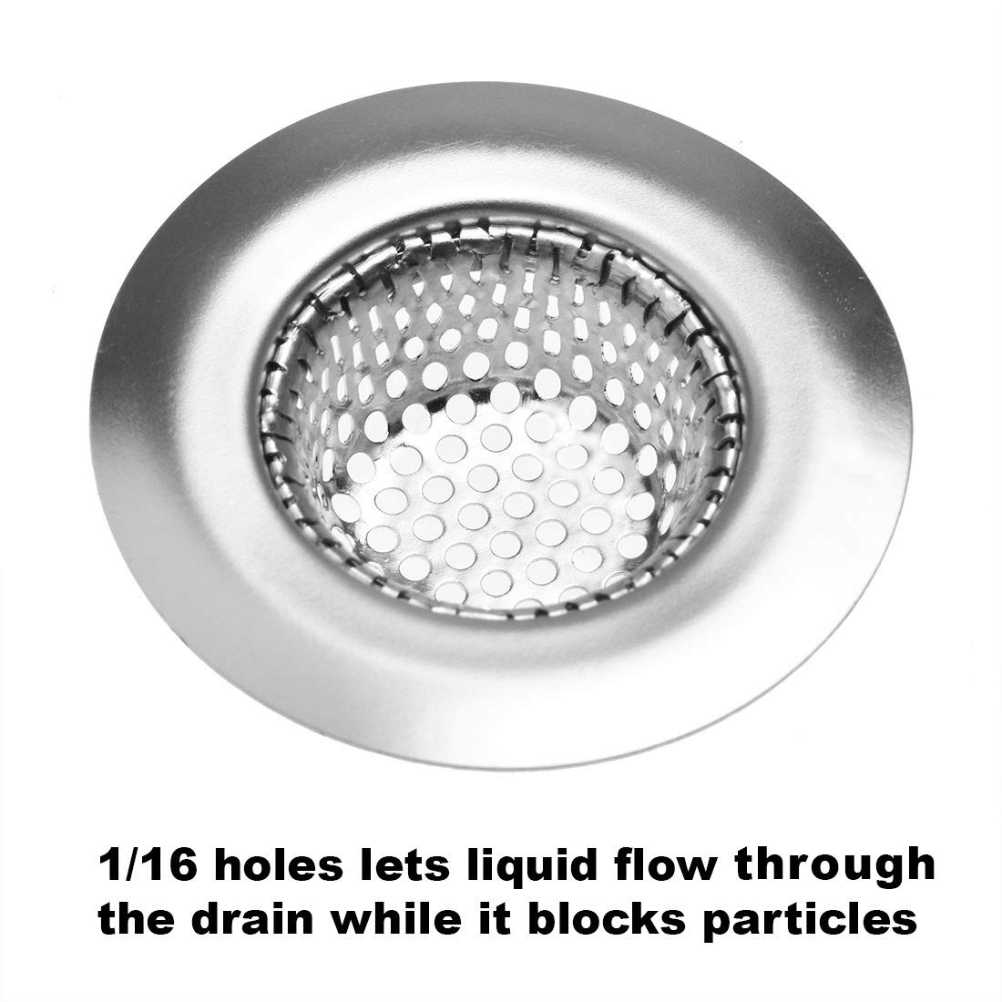 3 Pack - 2.25" Top / 1" Basket- Sink Strainer Bathroom Sink, Utility, Slop, Laundry, RV and Lavatory Sink Drain Strainer Hair Catcher. Stainless Steel