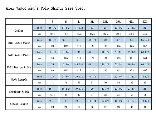 Alex Vando Mens Golf Shirt Moisture Wicking Quick-Dry Short Sleeve Casual Polo Shirts for Men,Blue,L