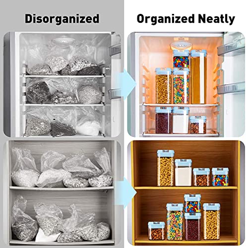 Airtight Food Storage Containers for Kitchen & Pantry Organization and Storage (7 Pack) - BPA Free Plastic Food Containers with Lock Lids - Sugar, Flour, Pasta & Cereal Canister with Labels & Marker