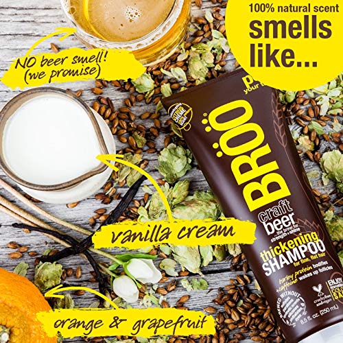 BRÖÖ Craft Beer Thickening Shampoo - 8.5 fl.oz.(250 ml) - Citrus Creme