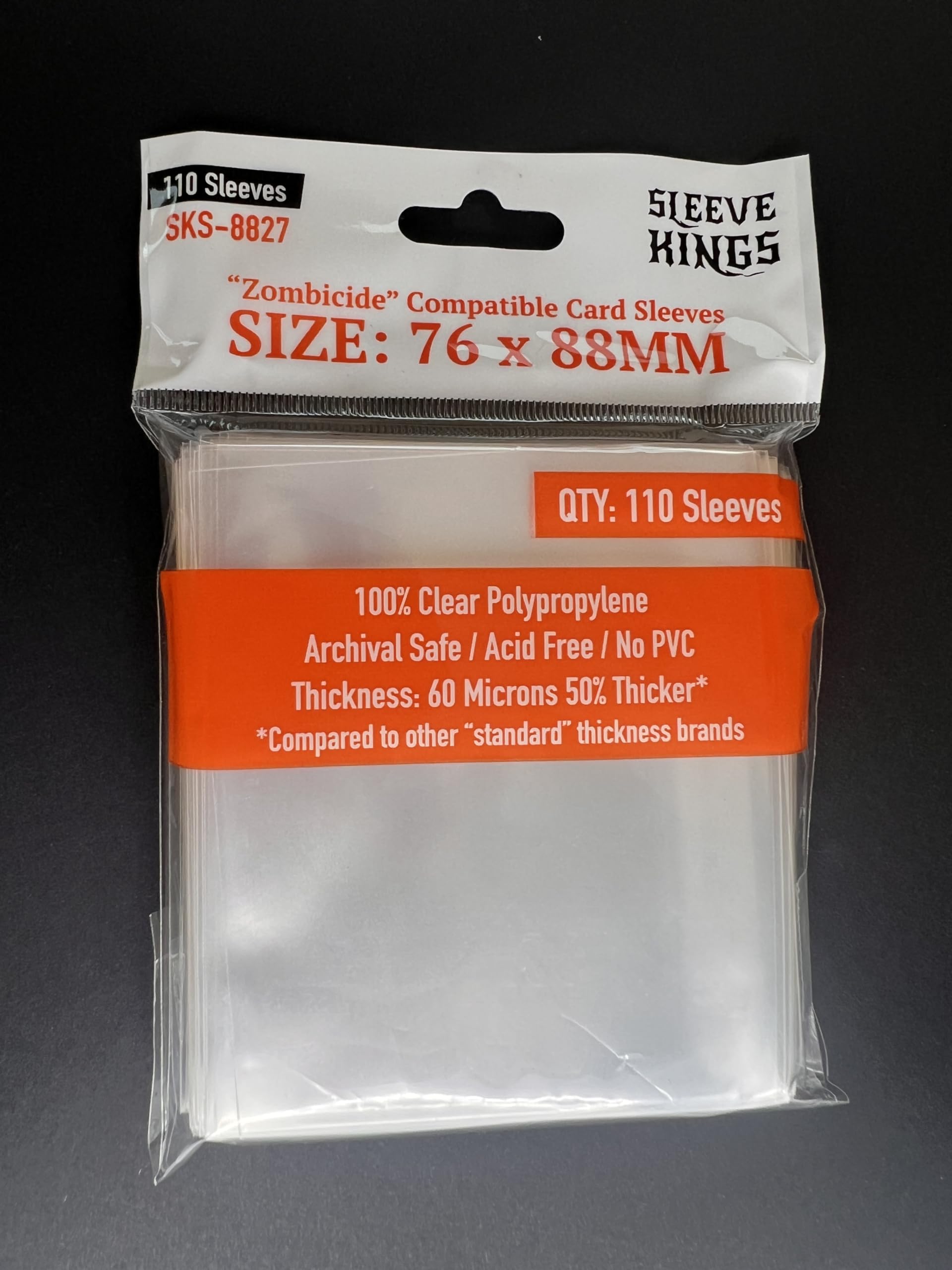 Sleeve Kings Zombicide Compatible Sleeves 76 X 88 mm (10x110 Pack, 1100 Sleeves)