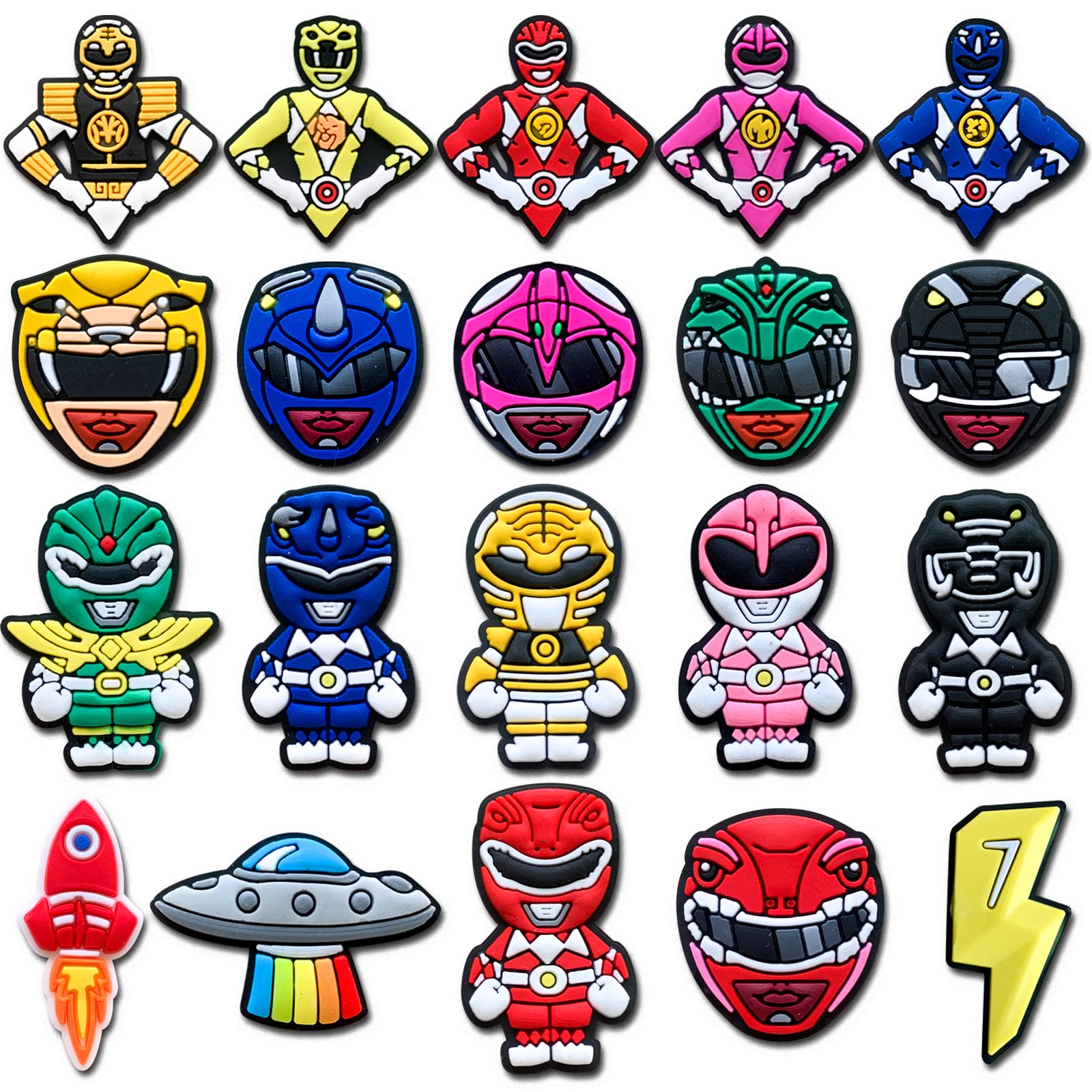 20Pcs Power Charms for Shoe, Shoe Charms for Clogs Sandals Decoration