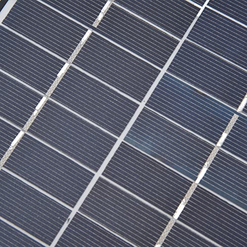 6W 12V Solar Panel Charger, 137x210mm/5.4x8.3in Polysilicon Tablet Generator DC5521 Output Lightweight Low Light Efficiency Convenient for Emergency Lights