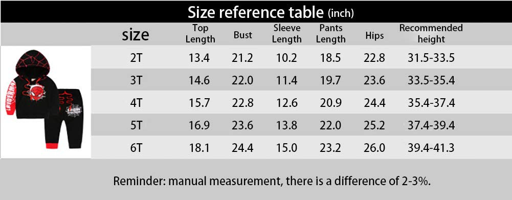 Shanleaf-Cat Spider Long Sleeve Pullover Hoodie Sweatshirt Outfits Set 2 Pcs Toddler Kids Baby Boys Pants Clothing Suit (Black, 5T)