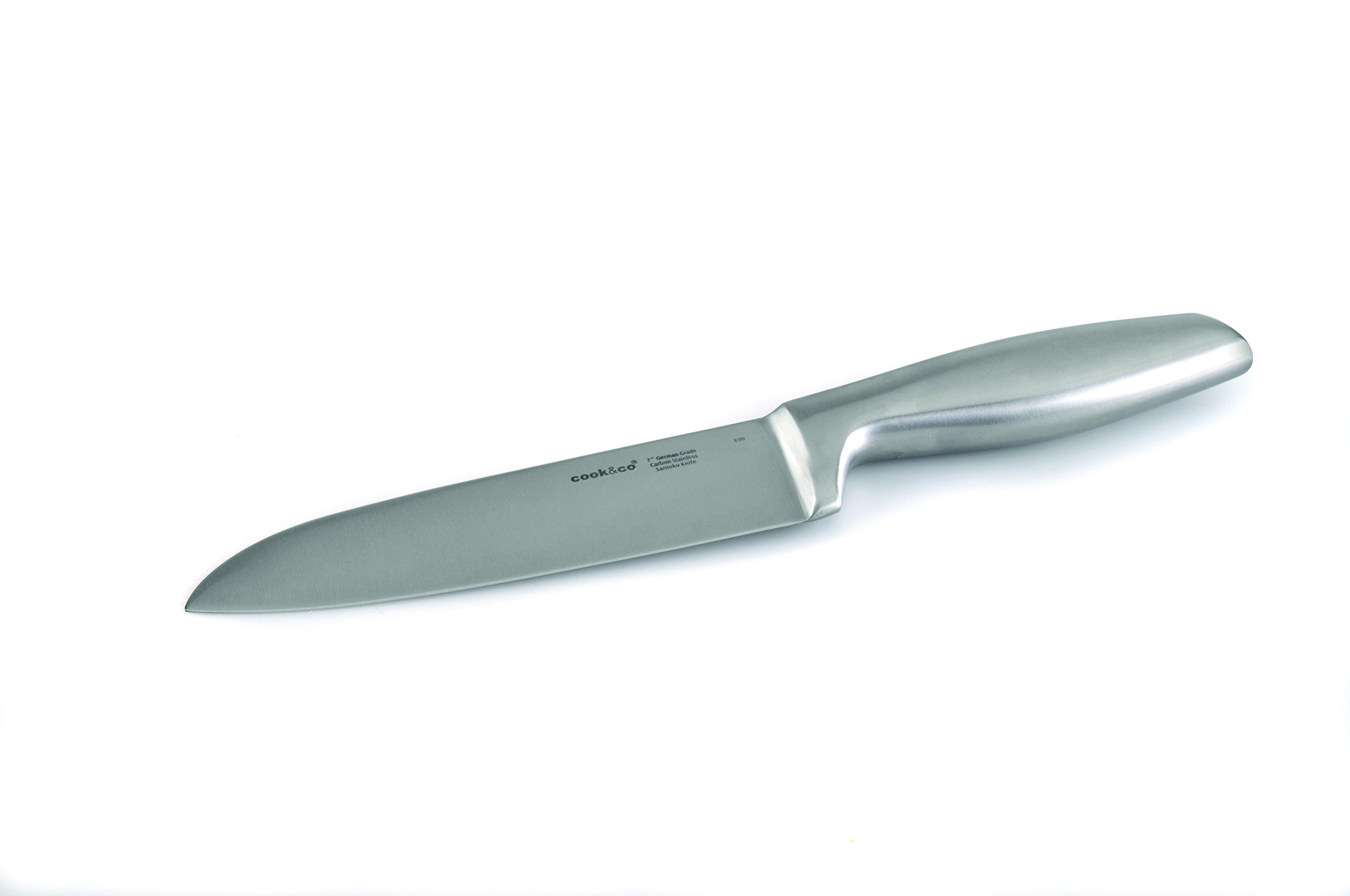 BergHOFF Geminis Stainless Steel Santoku Knife, 7", Silver