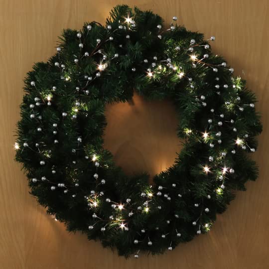 20" Deluxe Evergreen Pine Holiday Wreath - Indoor Outdoor Christmas Decor
