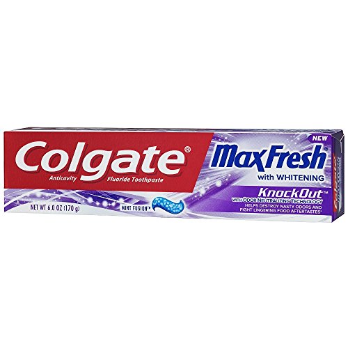 Colgate Max Fresh Toothpaste - KnockOut - With Odor Neutralizing Technology - Net Wt. 6 OZ (170 g) Per Tube - Pack of 2 Tubes