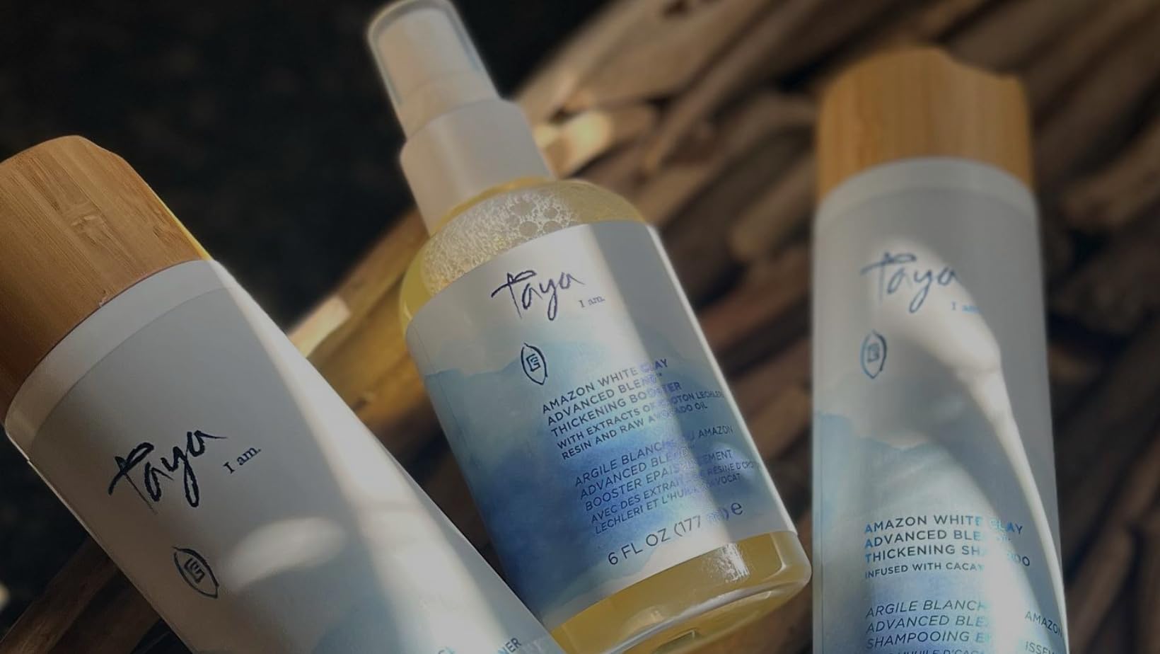 Taya Beauty Amazon White Clay Advanced Blend Thickening Shampoo and Conditioner Duo - Infuse Bounce and Body Into Lifeless and Thin Hair - 8.5 fl oz Bottles
