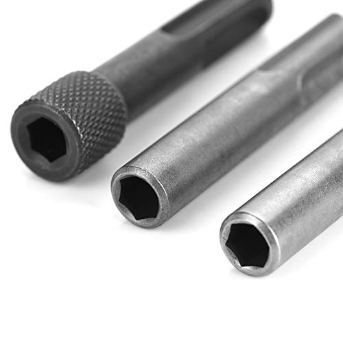 3Pcs SDS Socket Adapter Set 1/4" Hex Shank Screwdriver Bit Holder Socket Adapter Converter for SDS Hammer Drill