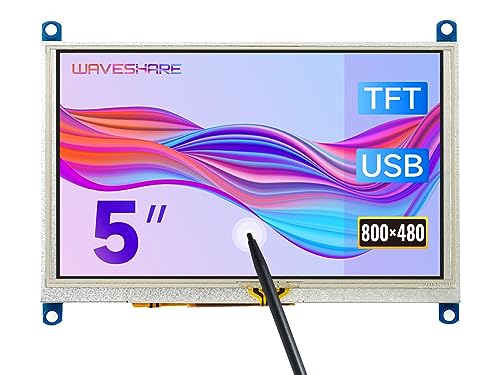 waveshare Raspberry Pi 800X480 5inch HDMI LCD G Resistive Touch Screen LCD HDMI Interface Supports Multi Mini-PCs and Multi Systems Raspberry Pi Banana Pi