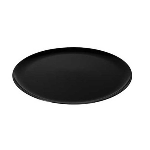 Fineline Settings 8801-BK, 18-Inch Platter Pleasers Black Round Plastic Trays, Serving Plates, Disposable Display Dish, 25-Piece Case