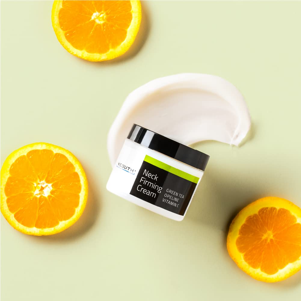 YEOUTH Neck Cream with Vitamin C, Moisturizing Neck Firming Cream for Women and Men, Targeting Decolletage and Double Chin, Cleavage and Chest 2oz