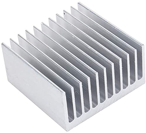 Easycargo 4pcs 40mm Heatsink 40mmx40mmx20mm, Aluminum Heatsink Kit, Cooling Heat Sink for 3D printer Stepper Motor NEMA 17, TEC1-12706 Peltier Thermoelectric Cooler Module LED 40x40x20mm (Silvertone)