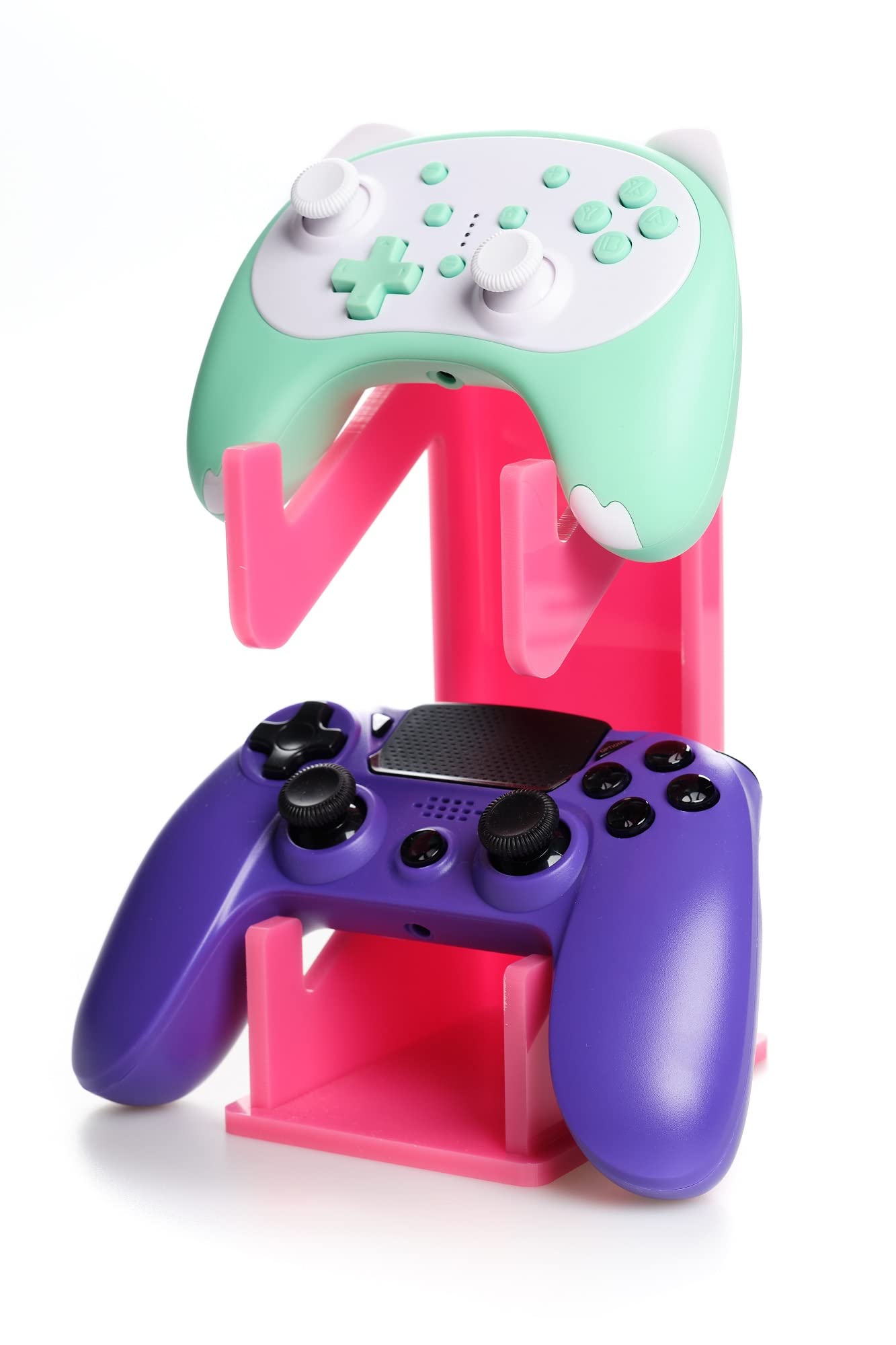 Aspens Design Controller Holder Pink, Universal Stand, Suitable for Almost All Controllers Cute Kawaii Gaming Accessories, Aesthetic Room Decor Bubblegum Pink