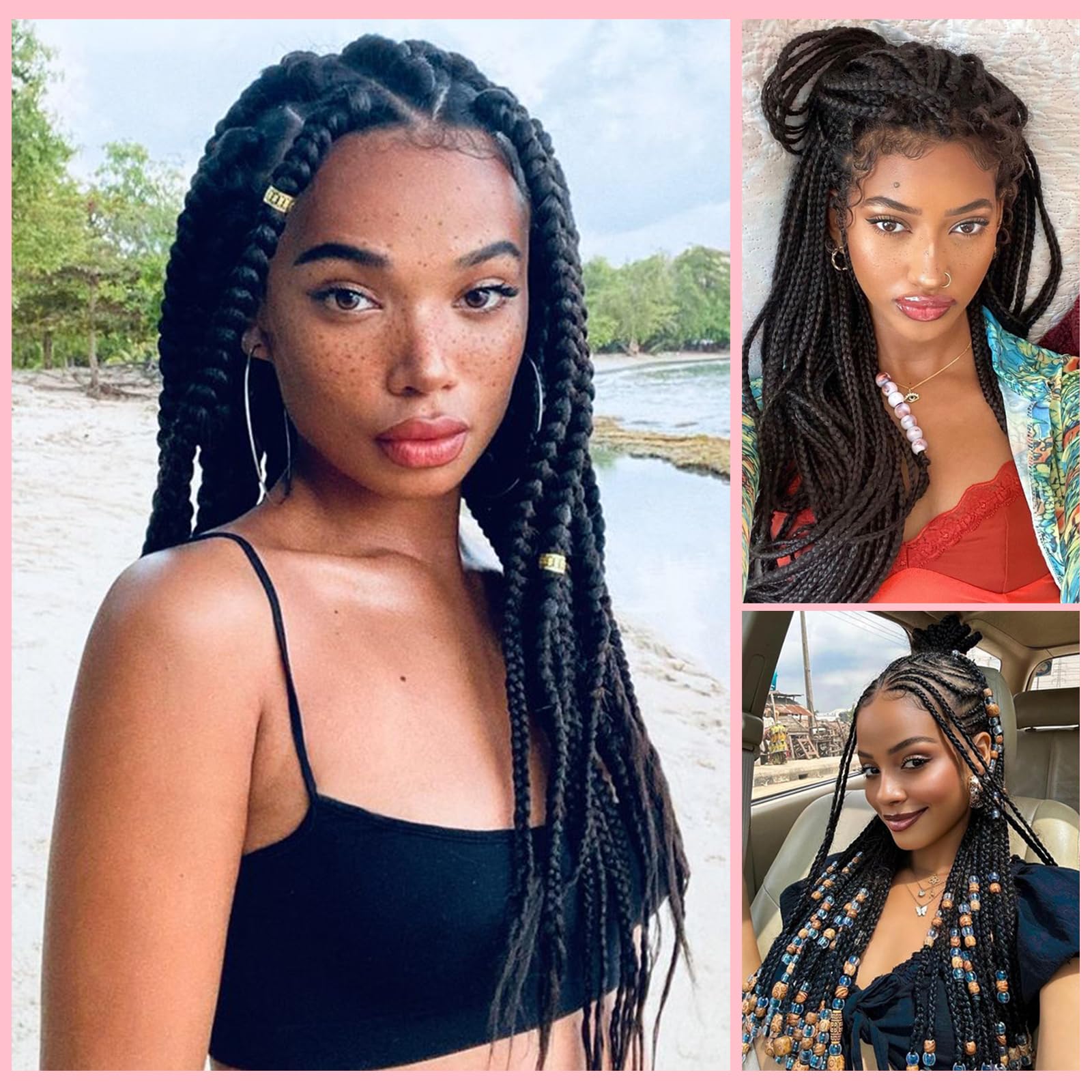 RUN SHUI Pre-stretched Braiding Hair, Synthetic Fiber Braid Hair Extensions, Ombre Braiding Hair Pre stretched, Crochet Twist Braid (24''-8packs, 1b)…
