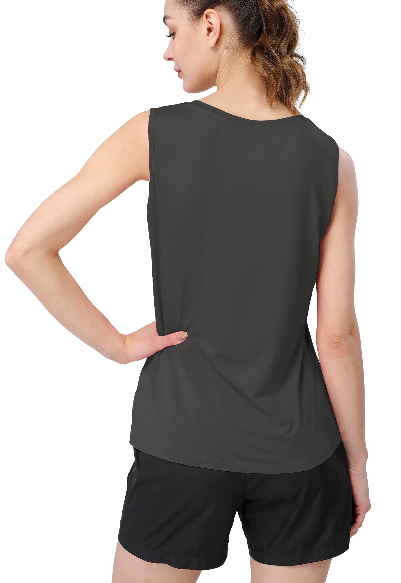 3 Pack Women's Sleeeveless Workout Shirts Dry Fit Exercise Running Work Out Tank Tops Active Gym Tops Muscle Tank X-Large