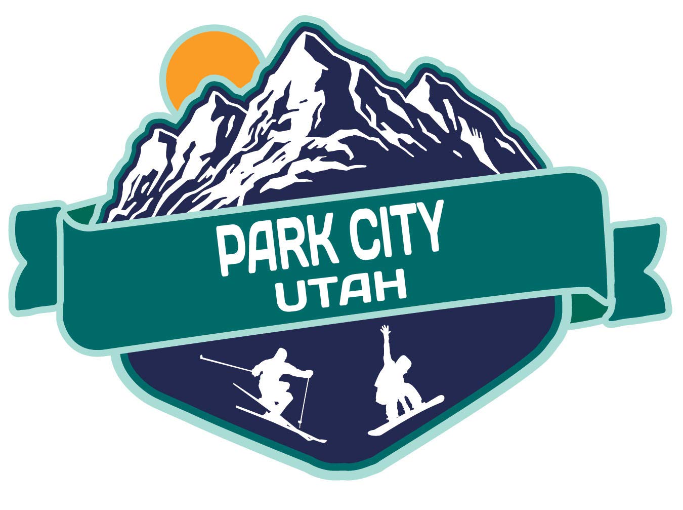 Park City Utah Ski Adventures Souvenir 2 Inch Vinyl Decal Sticker Mountain Design