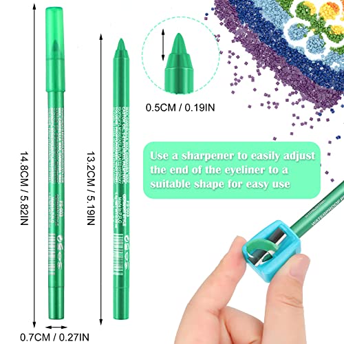 Multi Color Eyeshadow Eyeliner, Metallic Glossy Smoky Eyeliner, Long Lasting Professional Eye Makeup Eyeliner Waterproof Eyeliner Pen Eye Cosmetics Makeup Tools (03 pink)