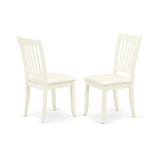 East West Furniture WEDA7-WHI-C Dining Room Table Set, 7-Piece