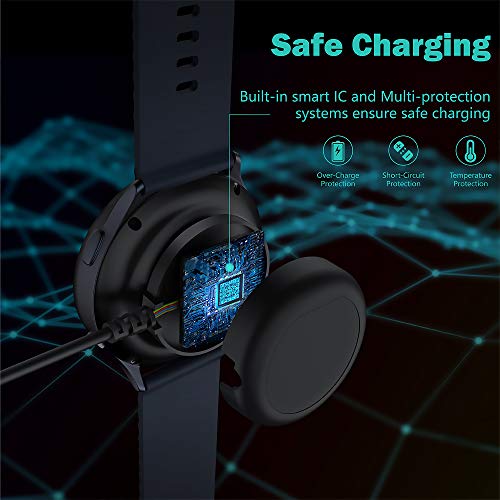 TUSITA [2-Pack] Charger Compatible with Samsung Galaxy Watch 4/4 Classic Watch 3 Active 1 2 SM-R500 SM-R830 SM-R820 SM-R840 SM-R850 - USB Charging Cable 3.3ft 100cm - Smartwatch Accessories