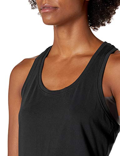 Amazon Essentials Women's Tech Stretch Racerback Tank Top (Available in Plus Size), Pack of 2, Black/Grey Camo, Large