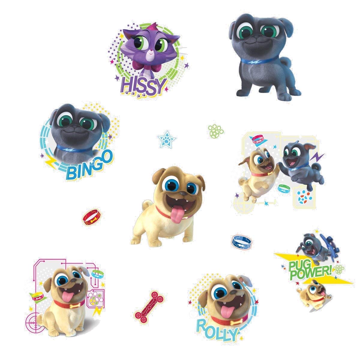 RoomMates Disney Puppy Dog Pals Peel and Stick Wall Decals by RoomMates, RMK3776SCS