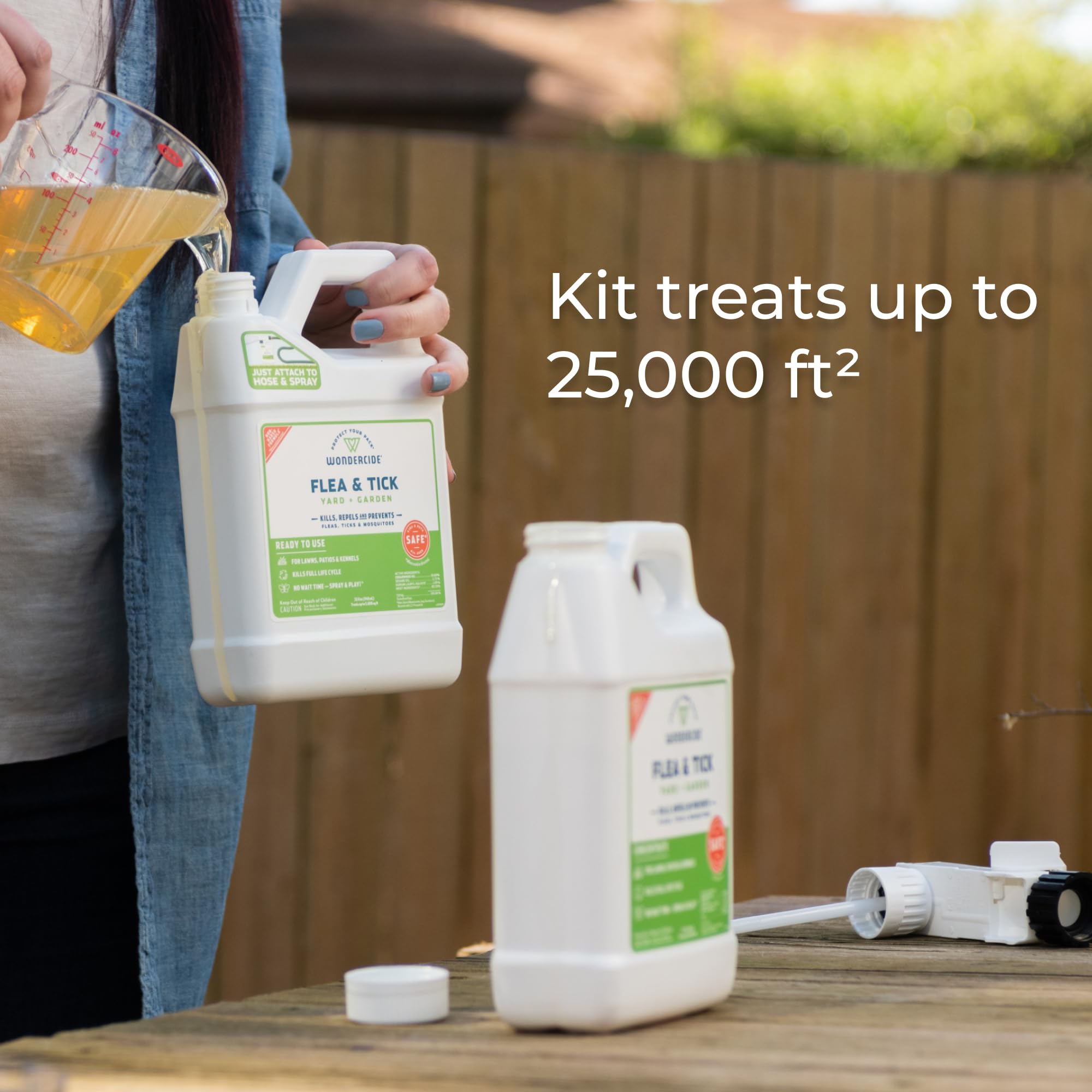 Wondercide - Flea, Tick, and Mosquito Yard Spray Refill Starter Kit - Powered by Natural Essential Oils β Insect Killer and Repellent - Lawn Treatment - 32 oz Ready to Use and 16 oz Concentrate