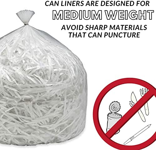 TYPLASTICS 33 Gallon Clear Trash Can Liners - 33" x 40" - HD Garbage Bags - Case of 500