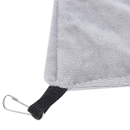 Tnfeeon Small pet Triangle Hammock, Squirrel Hamster Sugar Glider Guinea Pig Hanging Bed Nest Comfortable(Gray)