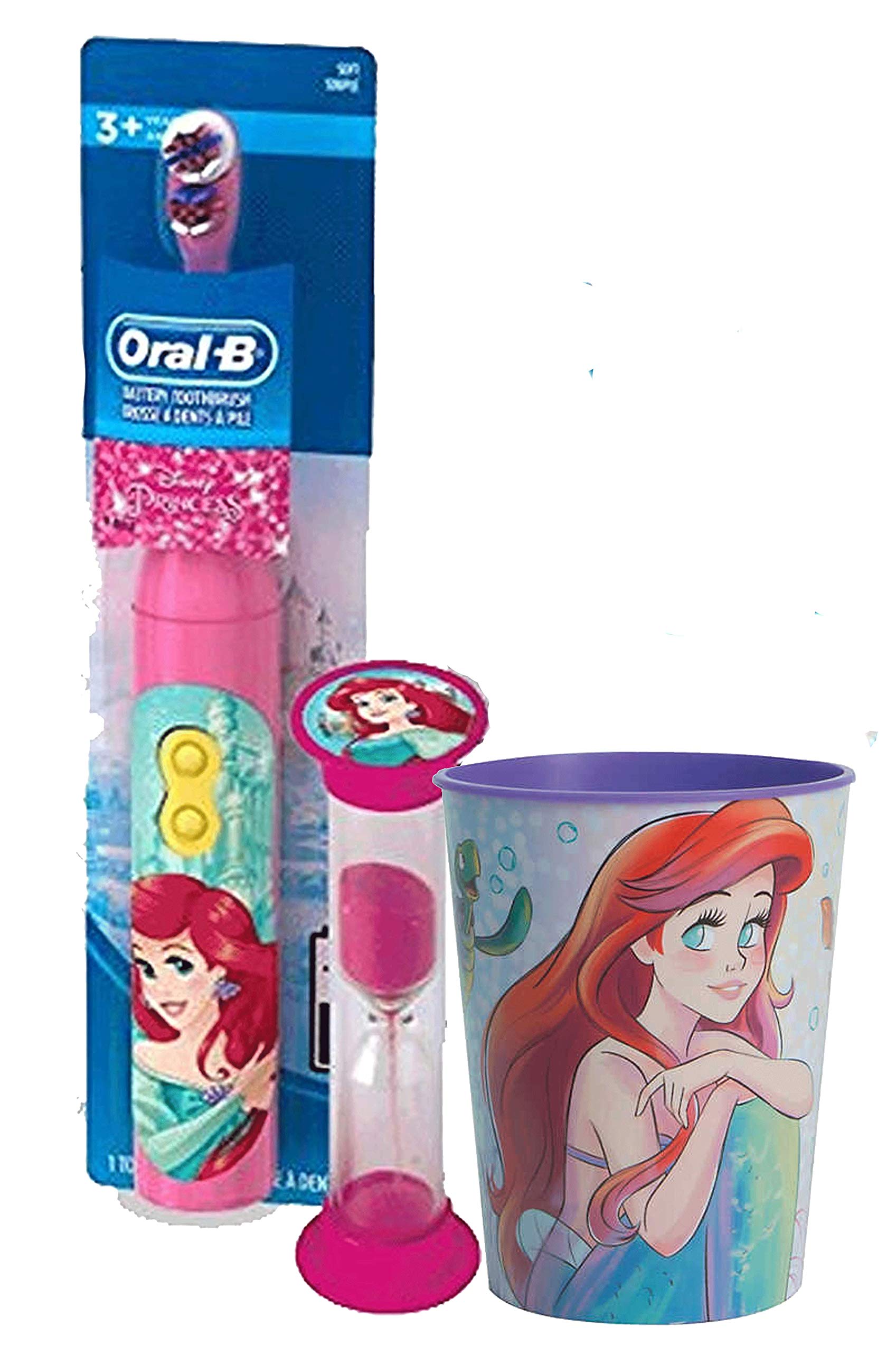 Assorted Girl's Bright Smile Oral Hygeine Bundles! All Your Favorite Characters! (3 Piece, Princess-Ariel)