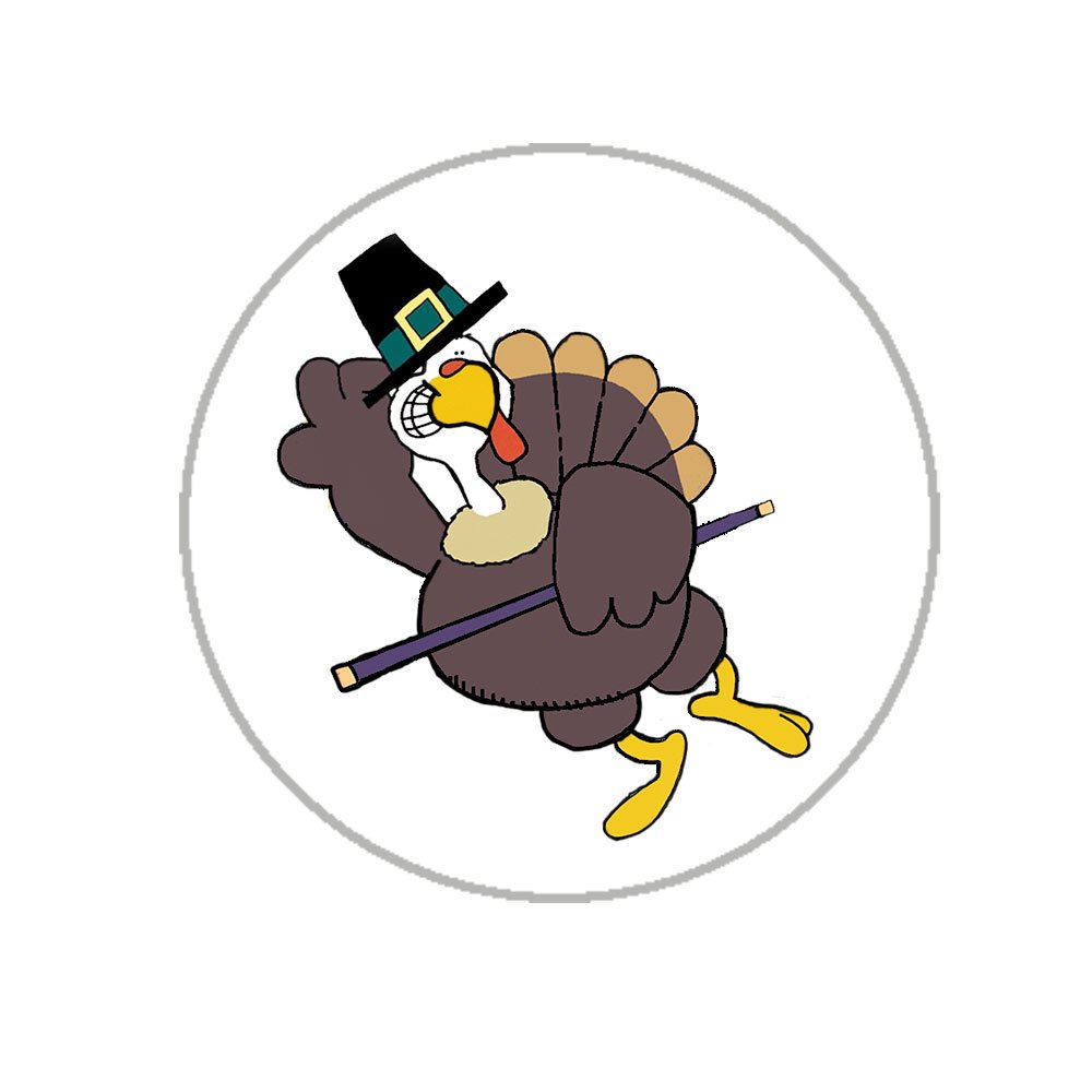 Assorted Thanksgiving Envelope Seals - 1.2" Fun Thanksgiving Stickers - 144 Stickers
