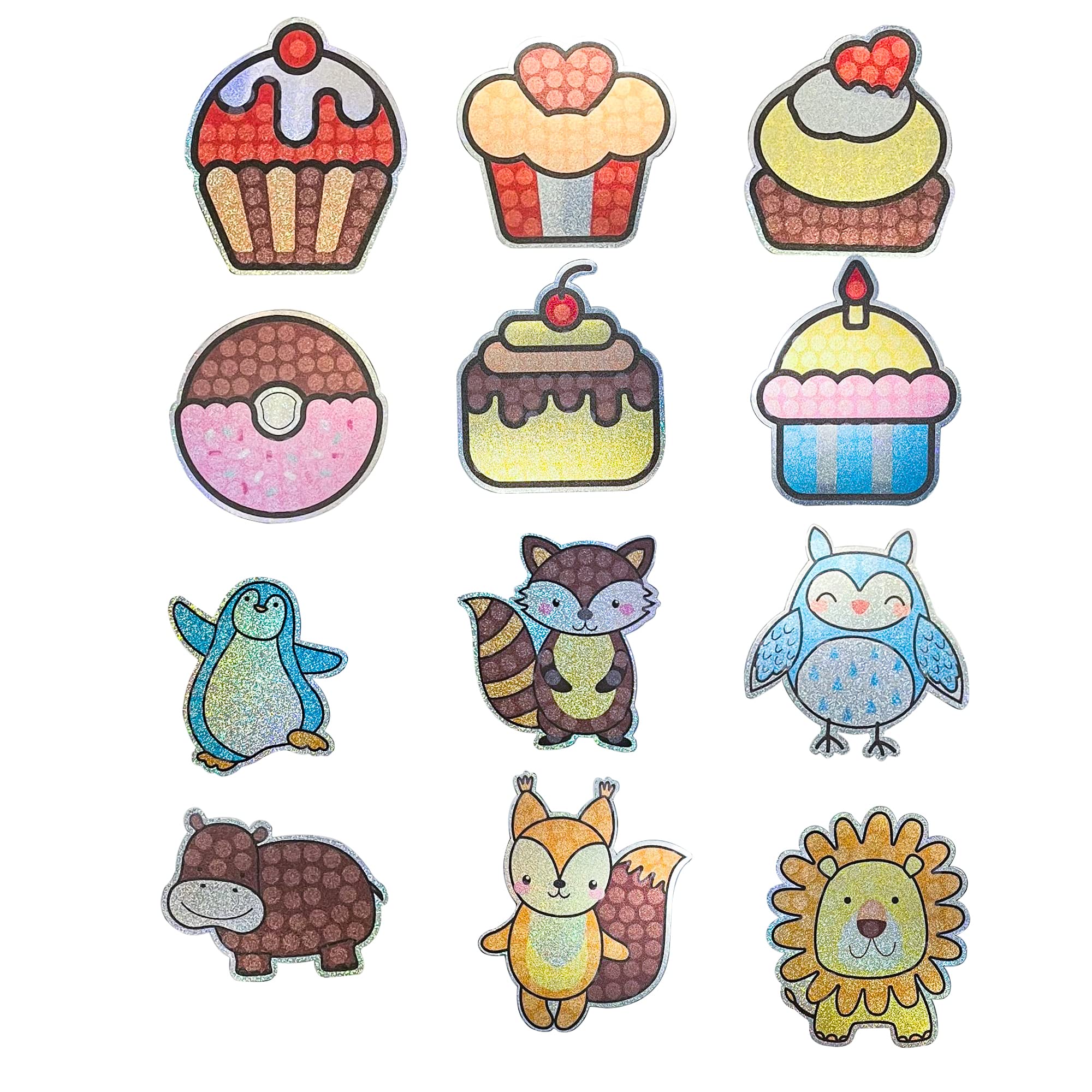 C CRYSTAL LEMON Diamond Painting Kits - Diamond Painting Stickers Kit with 2 Cards and 12 Diamond Stickers- Multicolored Paint with Diamonds for Girls and Boys