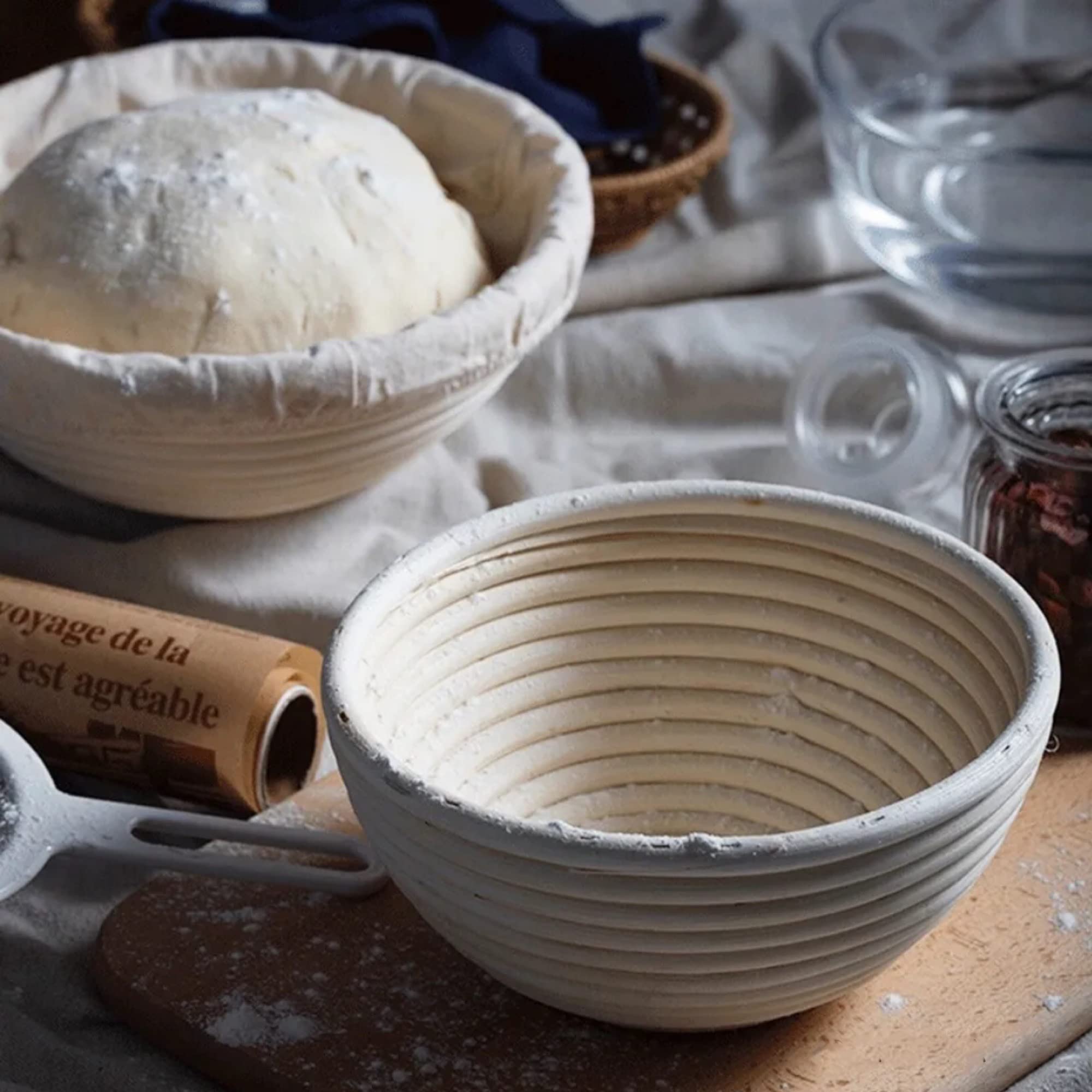 9 Inch Round Bread Banneton Proofing Basket Set of 2 β Bread Baking Kit Sourdough Proofing Basket for Artisanal Bread β Bread Making Tools For Professional & Home Bakers (9 inch round- 2 pack)