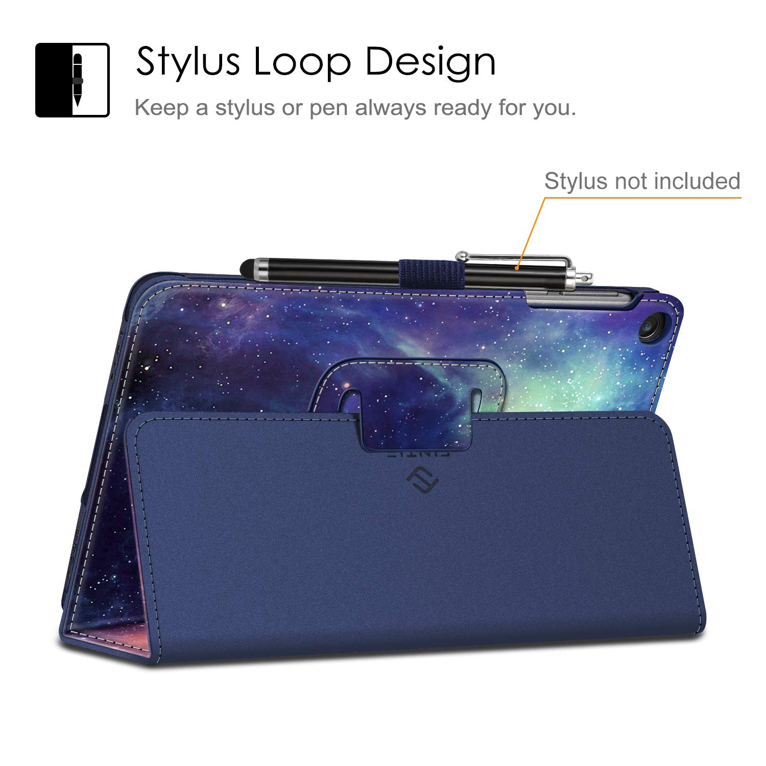 Fintie Case for Onn. 8" Tablet Pro (Model: 100003561), Premium Vegan Leather Folio Protective Stand Cover with Pencil Holder for Onn Pro 8-inch Android Tablet (Galaxy)