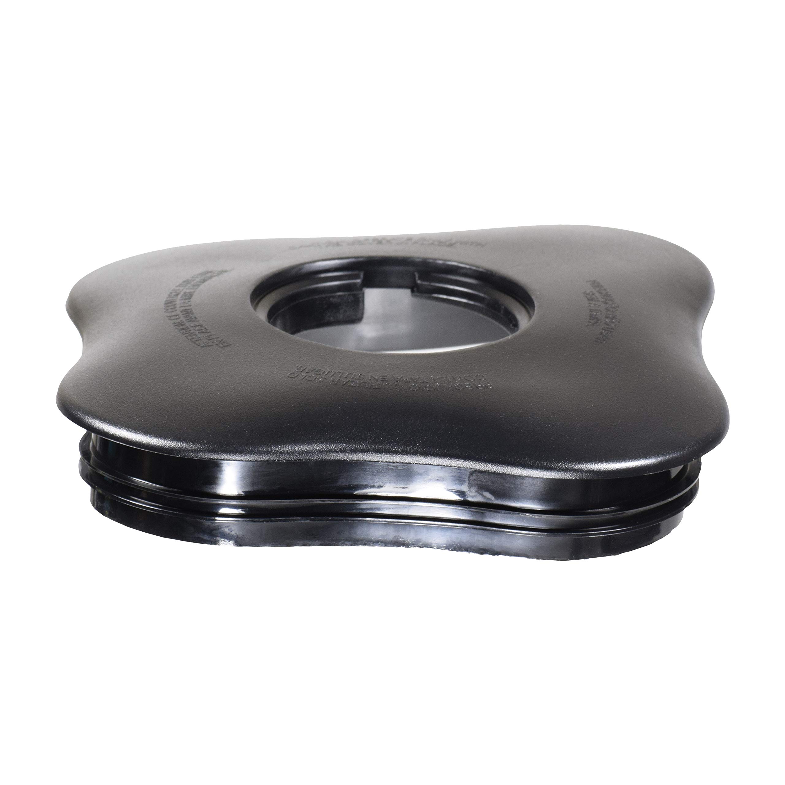 Blender Lid and Center Cap for Clover Leaf Shaped Oster Blender Jars Black