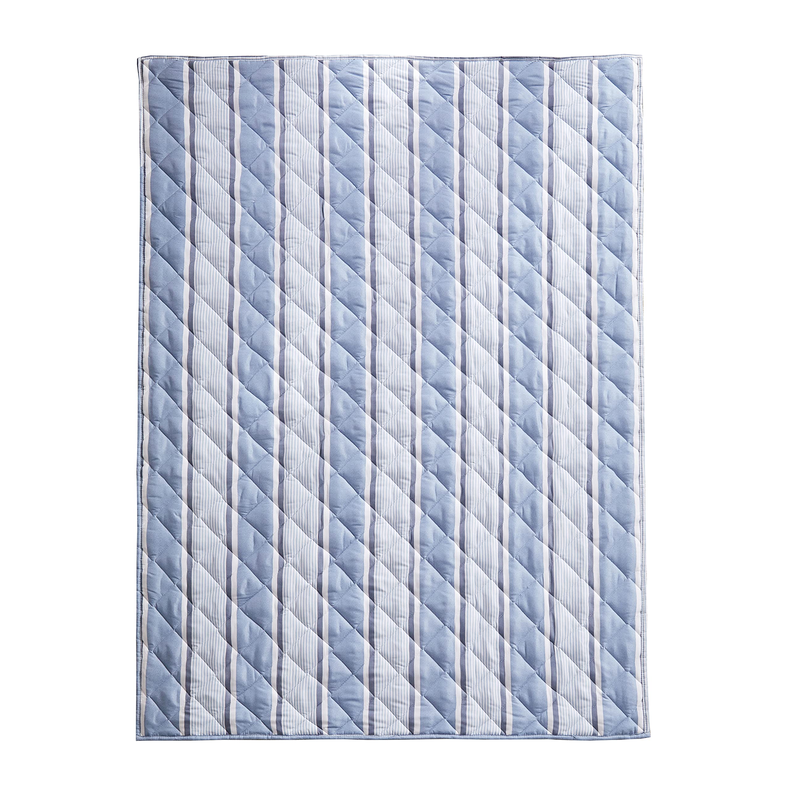 Levtex Baby - Little Sport Toddler Bed Set - Navy, Blue, Taupe, Orange - 5 Piece Set Includes Reversible Quilt 42"x57", Fitted Sheet 28"x52", Flat Sheet 45" x60in, Pillow Case 20"x26", Pillow 10"x12"
