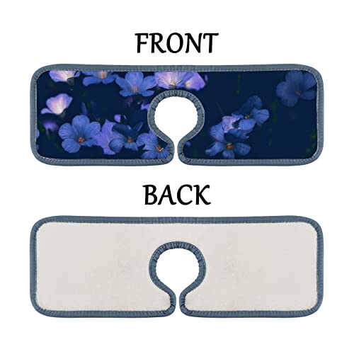 Absorbent Kitchen Faucet Mats 3 Pieces Moonlight Flowers Faucet Sink Splash Guard Bathroom Counter and RV,Faucet Counter Sink Water Stains Preventer
