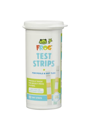 4 FROG Serene Bromine Replacement Cartridges for Hot Tubs for use only with FROG Serene Floating Sanitizing System + FROG Test Strips, Quick and Easy Sanitizer + Test Strips