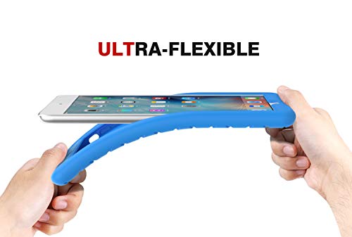 MoKo Case Fit iPad Mini 3/2/1- Light Weight Shock Proof Soft Silicone Back Cover [Kids Friendly] Fit iPad Mini 1 (2012), iPad Mini 2 (2013), iPad Mini 3 (2014), Blue