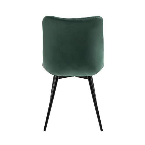 ANOUR Modern Dining Chairs, Velvet Kitchen Chair, Living Room Chairs, Set of 2, Upholstered Side Chair with Metal Legs for Dining Room Kitchen Bedroom Vanity