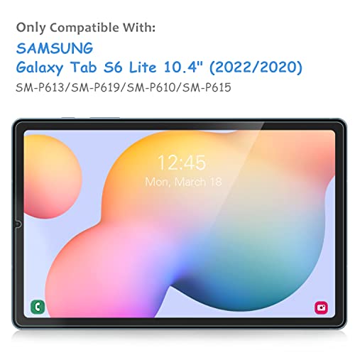 Watana [2-Pack Screen Protector for Samsung Galaxy Tab S6 Lite 2022/2020,10.4 Inch (SM-P613/SM-P619/SM-P610/SM-P615), Tablet Tempered Glass Film Compatible with S Pen, [Scratch Resist] [Bubble-Free]
