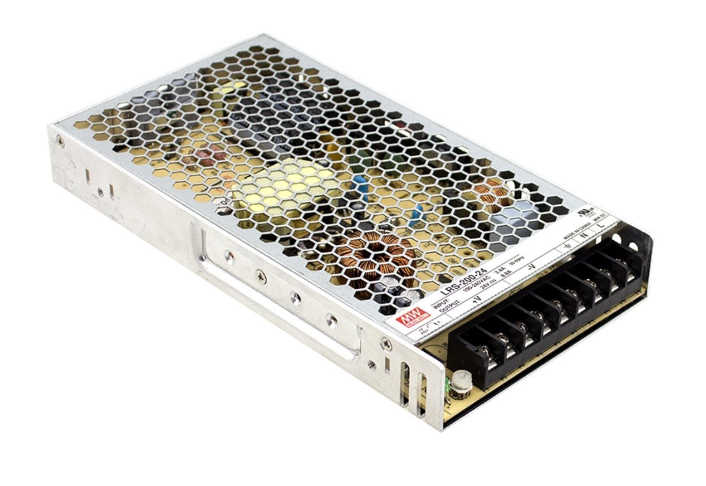 Enclosed Type 211.2W 24V 8.8A LRS-200-24 Meanwell AC-DC Single Output LRS-200 Series MEAN WELL Switching Power Supply
