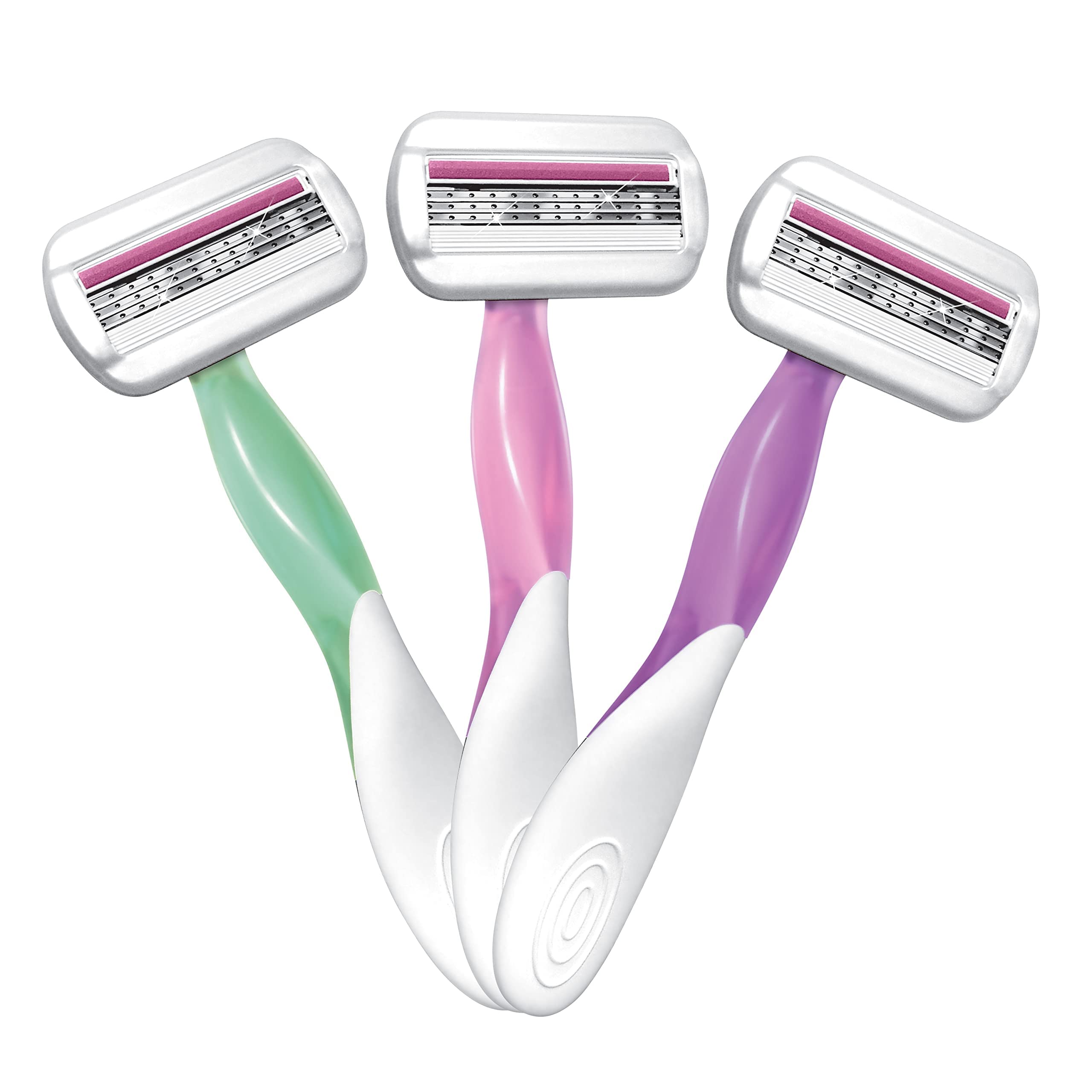 BIC Soleil Sensitive Women's Disposable Razors, 3 Blades With Moisture Strip For a Silky Smooth Shave, 6 Piece Razor Set, 3 Count (Pack of 2)