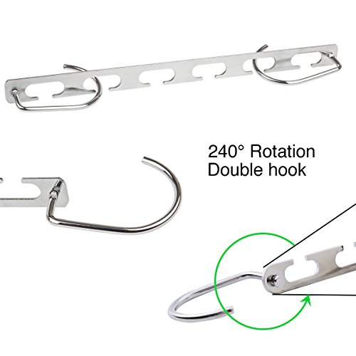 CBTONE 6 Pack Closet Space Saving Hangers, Multi-Purpose Metal Magic Hangers Cascading Hanger Updated Hook Design Metal Hangers for Organizing Wardrobe Clothing Hanger