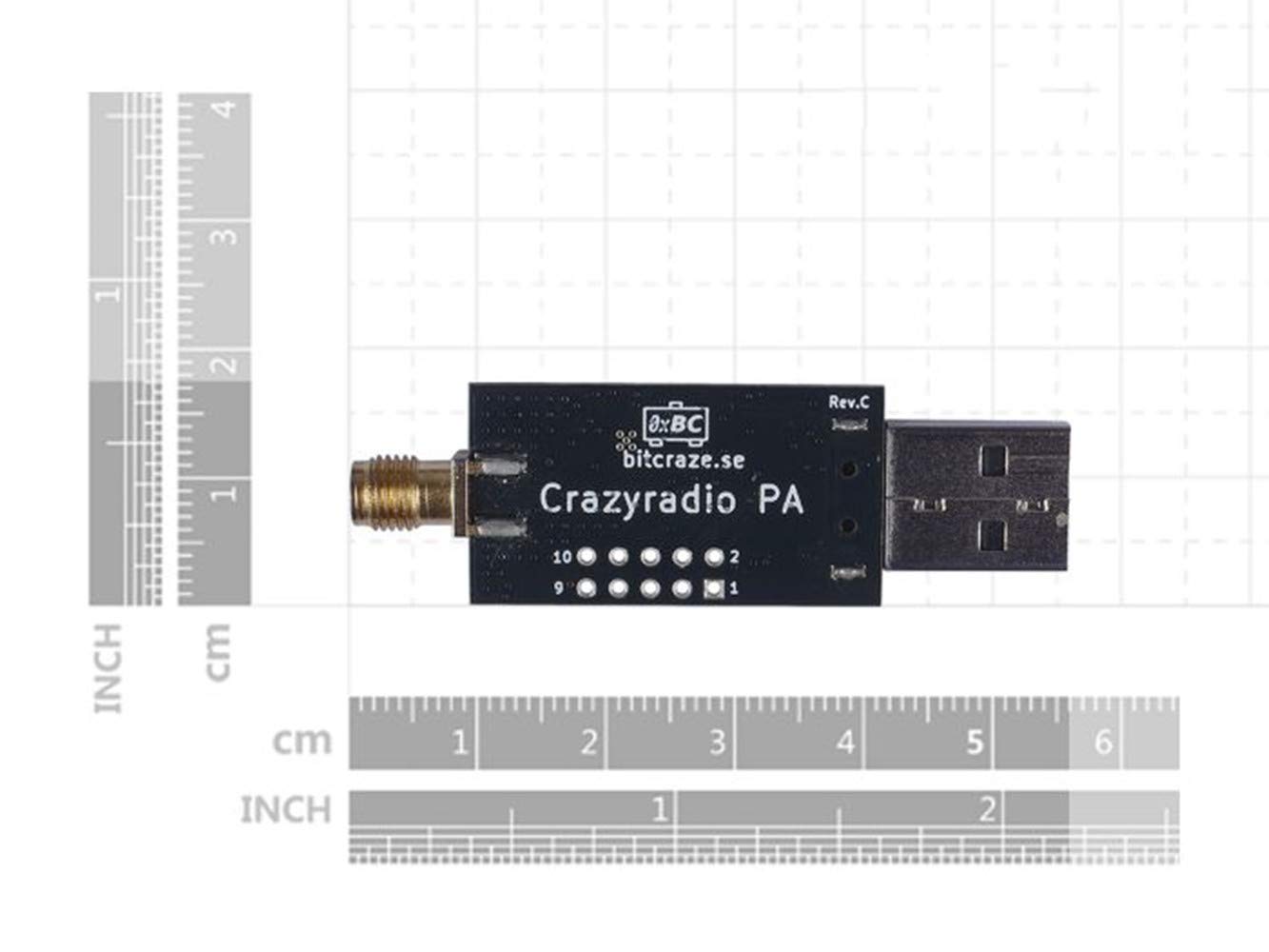Crazyradio PA - Long Range 2.4Ghz USB Radio Dongle With Antenna - DIY Maker Open Source BOOOLE